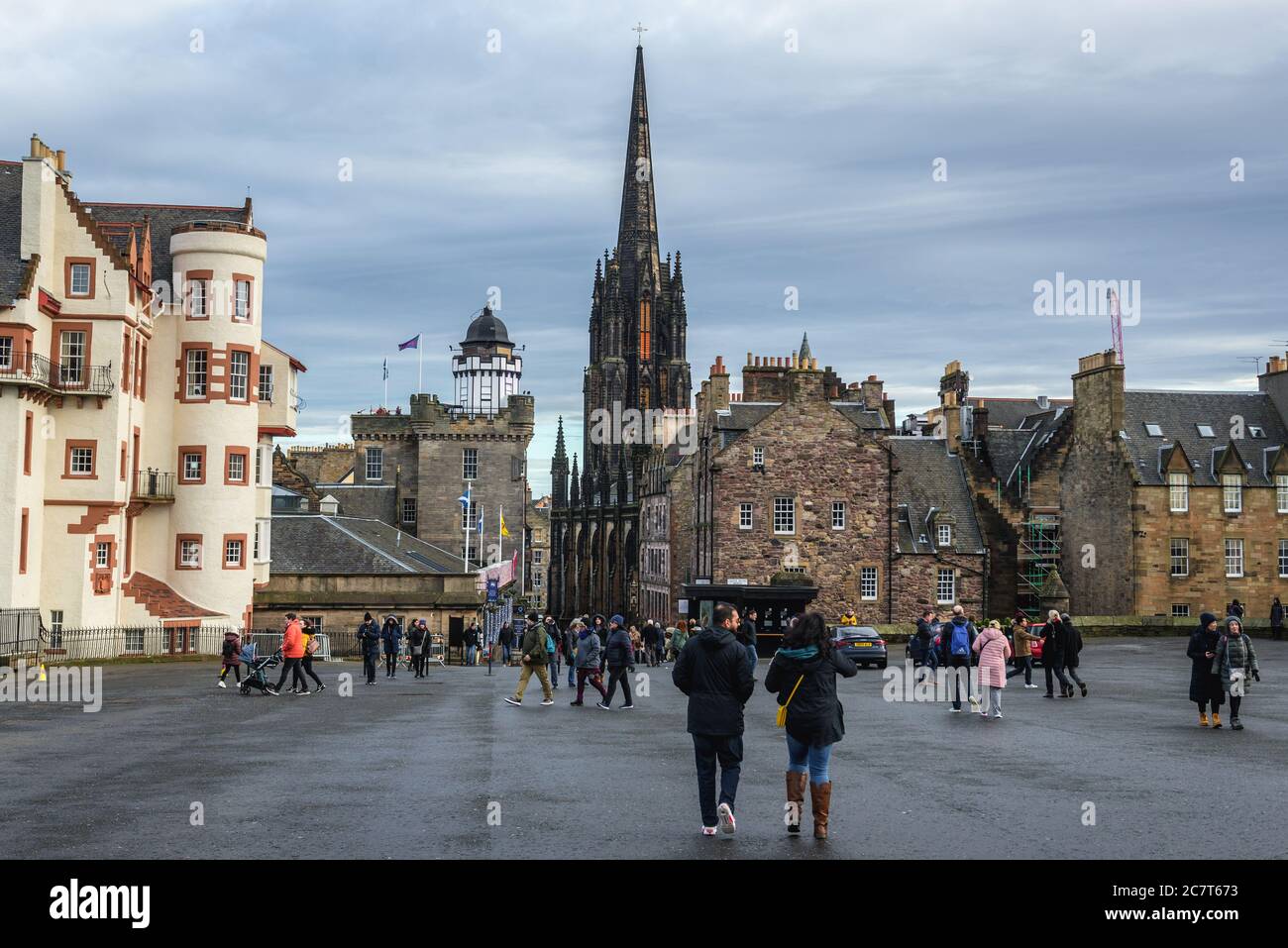 Esplanade of Castle in Edinburgh, the capital of Scotland, part of ...