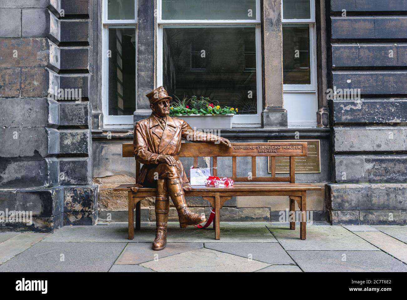Statue of General Stanislaw Maczek, commander of the famed 1st Polish ...