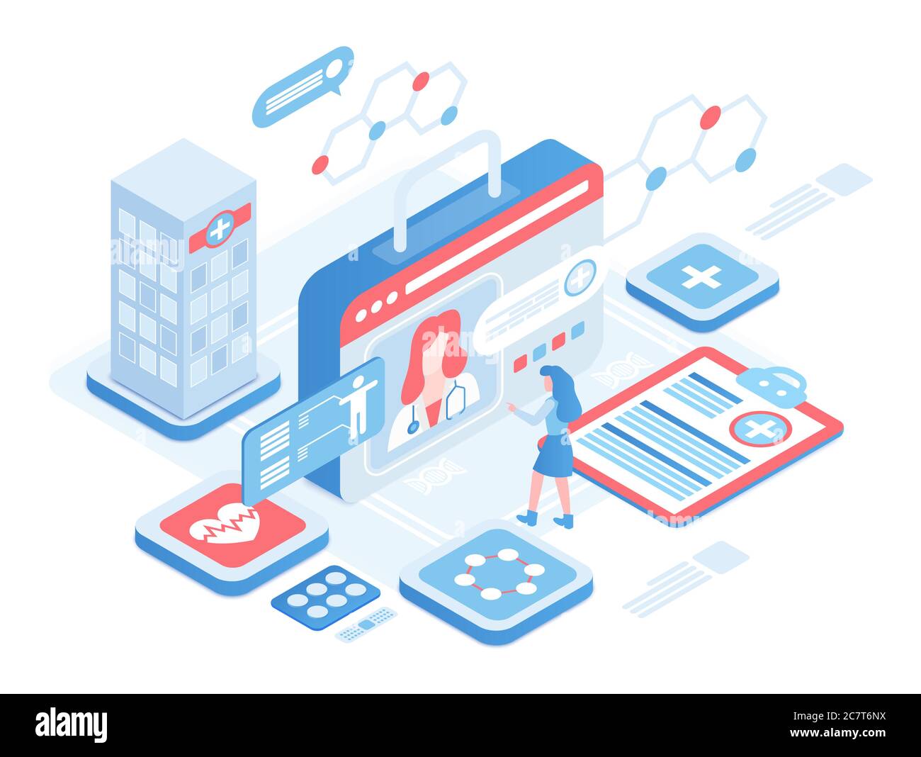 Telemedicine conceptual Stock Vector Images - Alamy