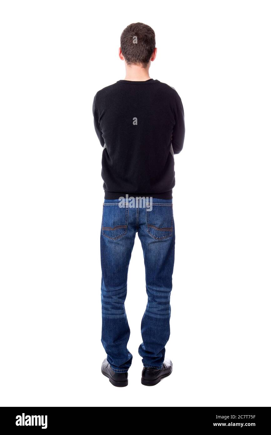 back view of full length man isolated on white background Stock Photo ...