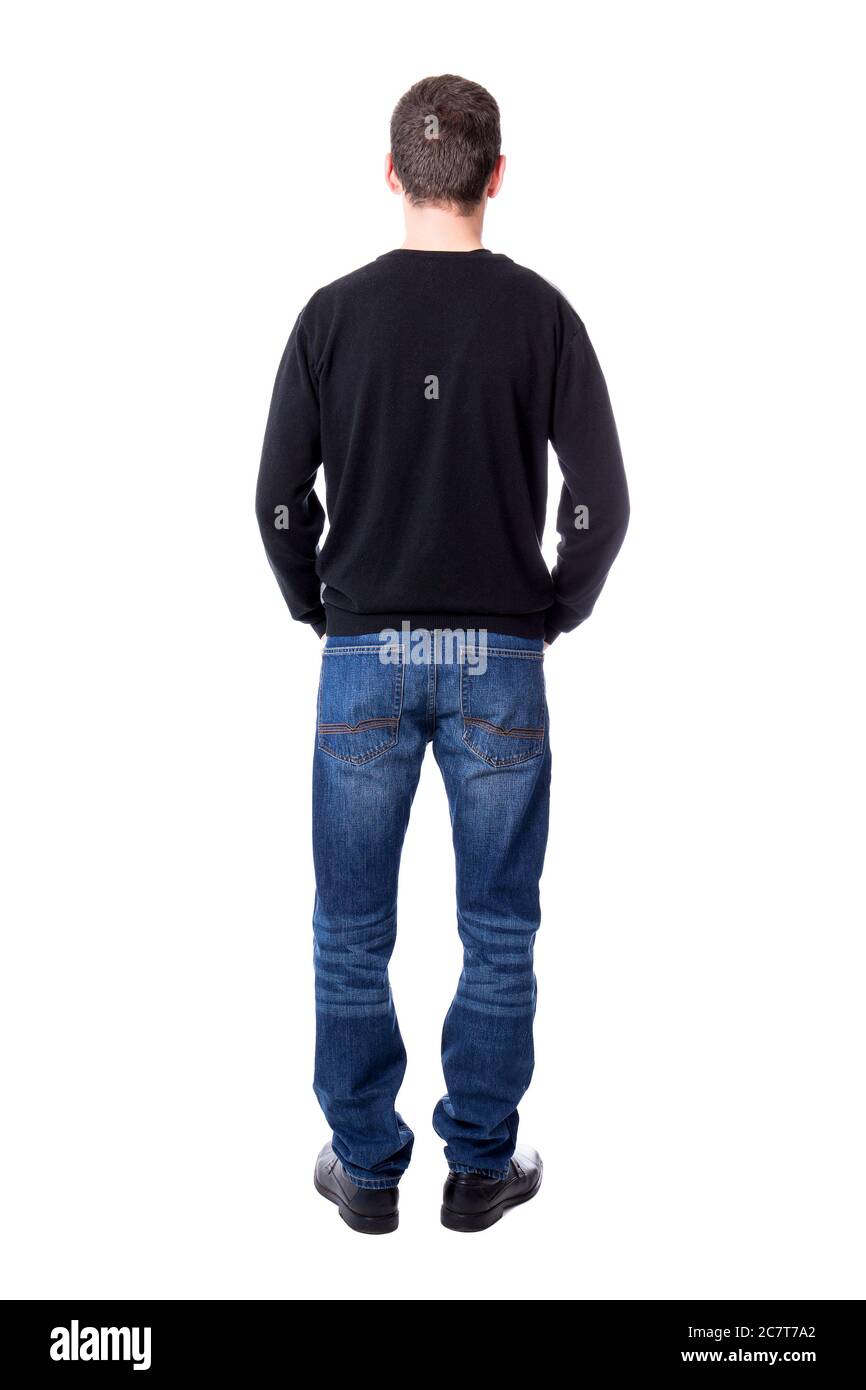 back view of man isolated on white background Stock Photo - Alamy