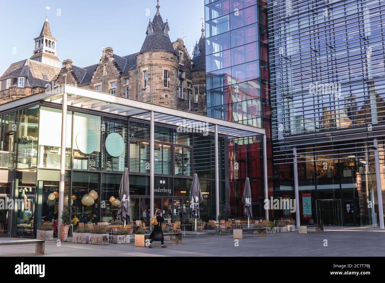 Old and modern buildings in Quartermile area, redevelopment of the ...