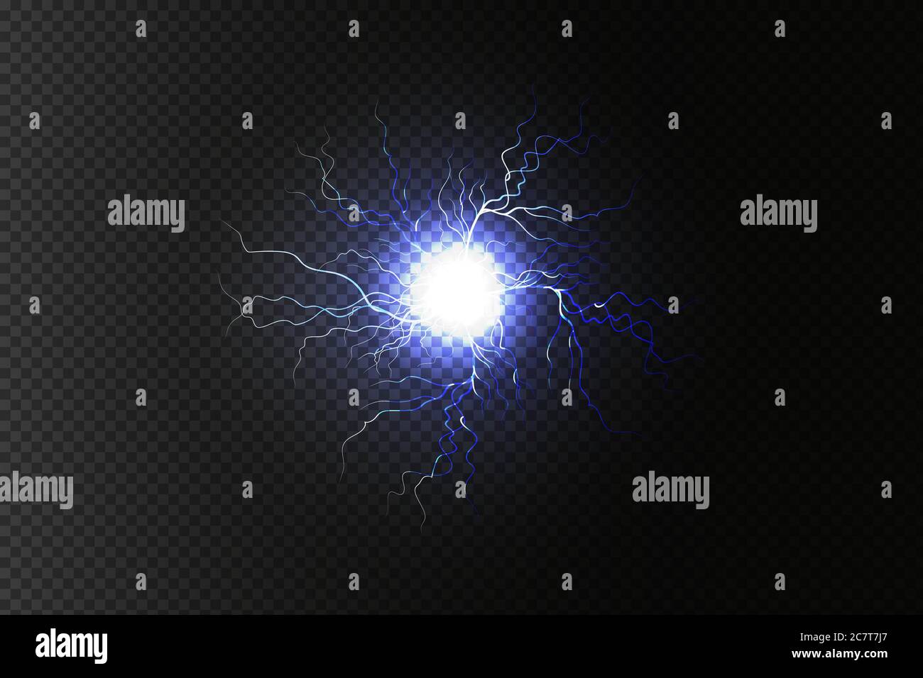Sparkling lightning on black background.Bright lighting effects Stock ...
