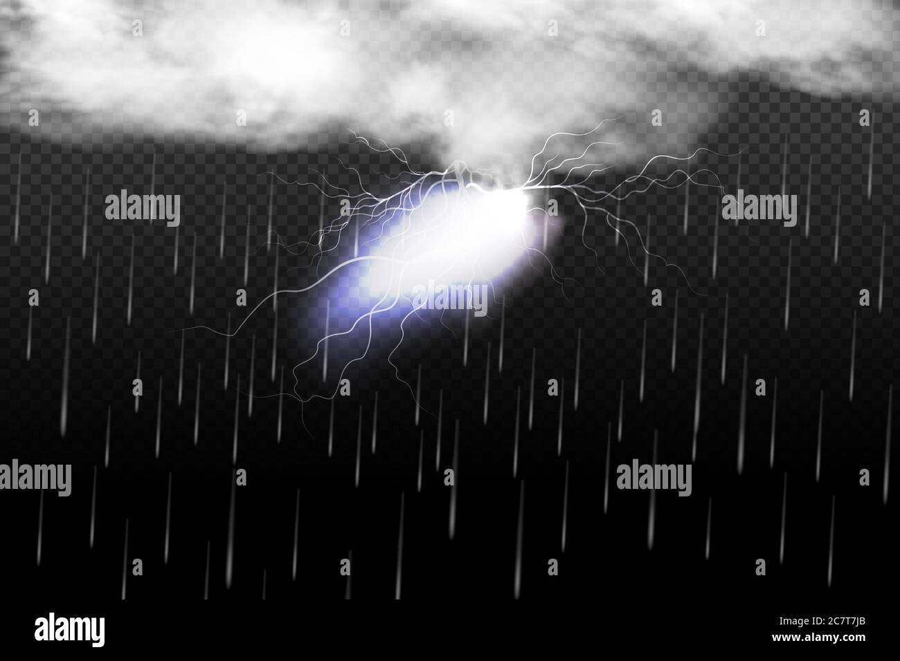 Sparkling lightning on black background.Bright lighting effects Stock ...