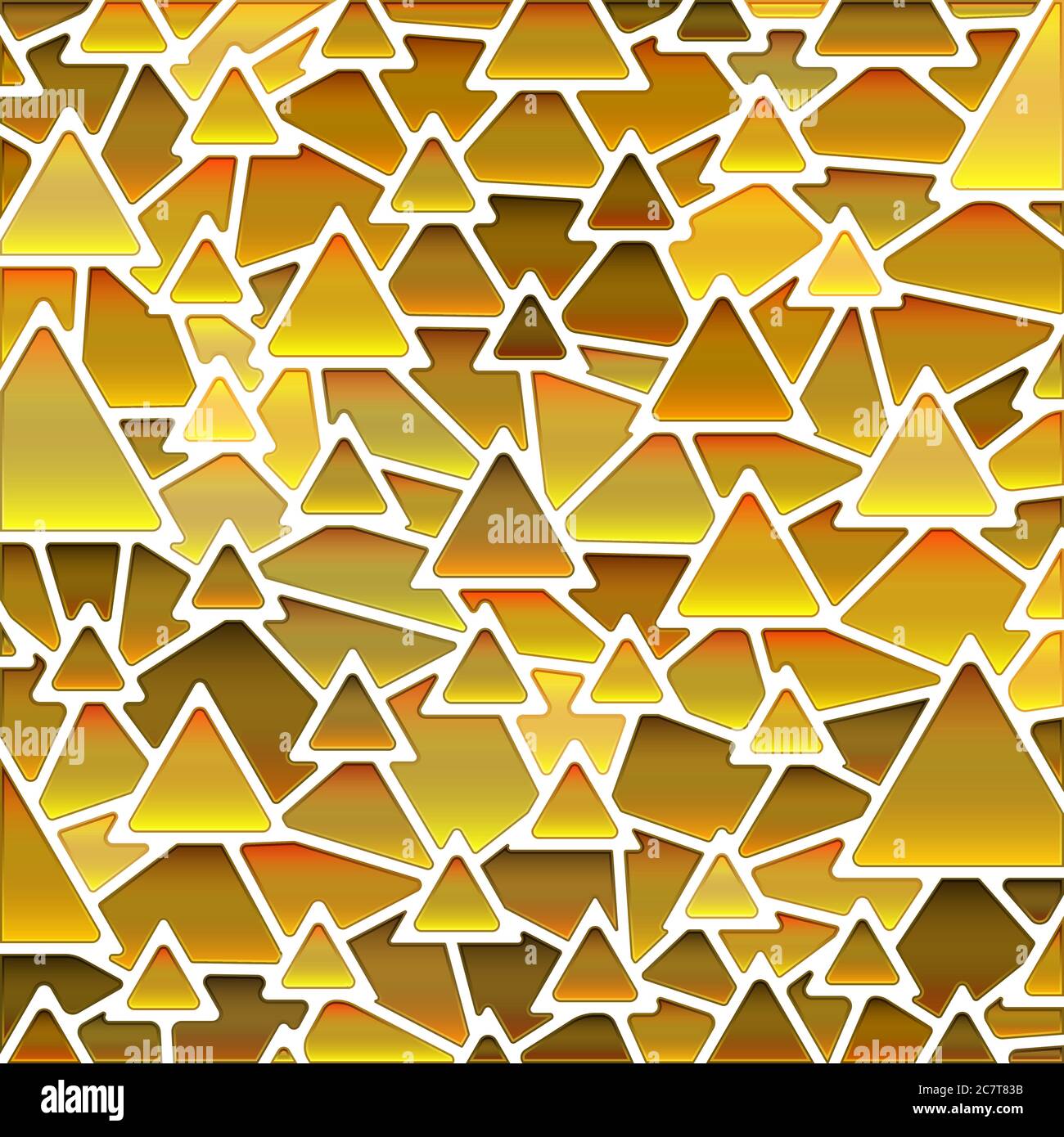 abstract vector stained-glass mosaic background - yellow and brown triangles Stock Vector Image ...