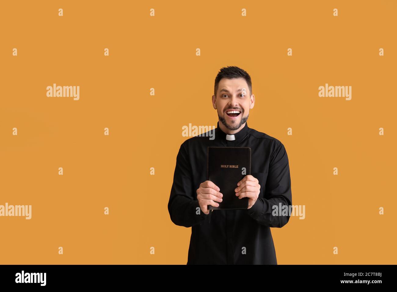 Happy priest hi-res stock photography and images - Alamy