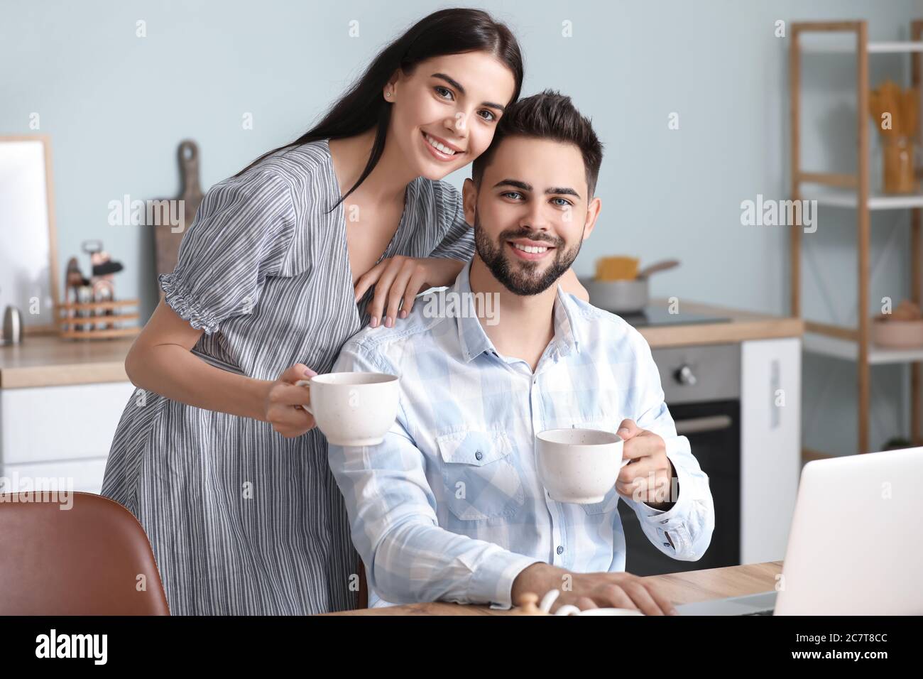 Business couple tea cups hi-res stock photography and images - Alamy