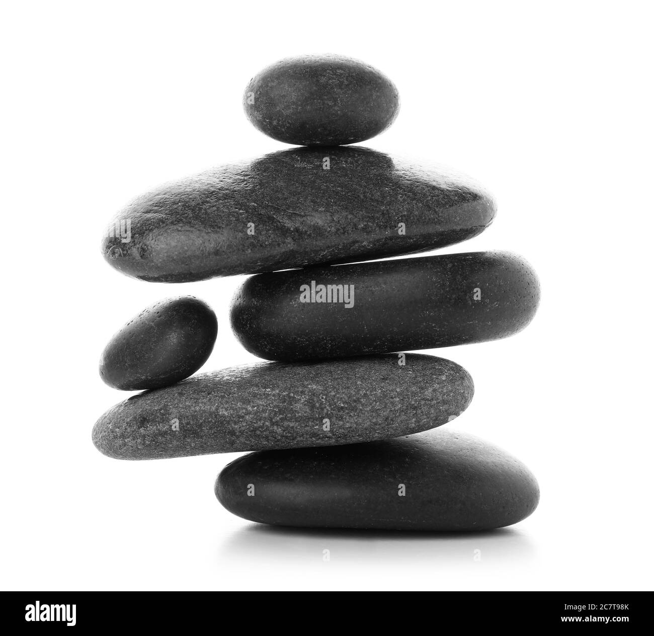 Spa stones on white background Stock Photo - Alamy