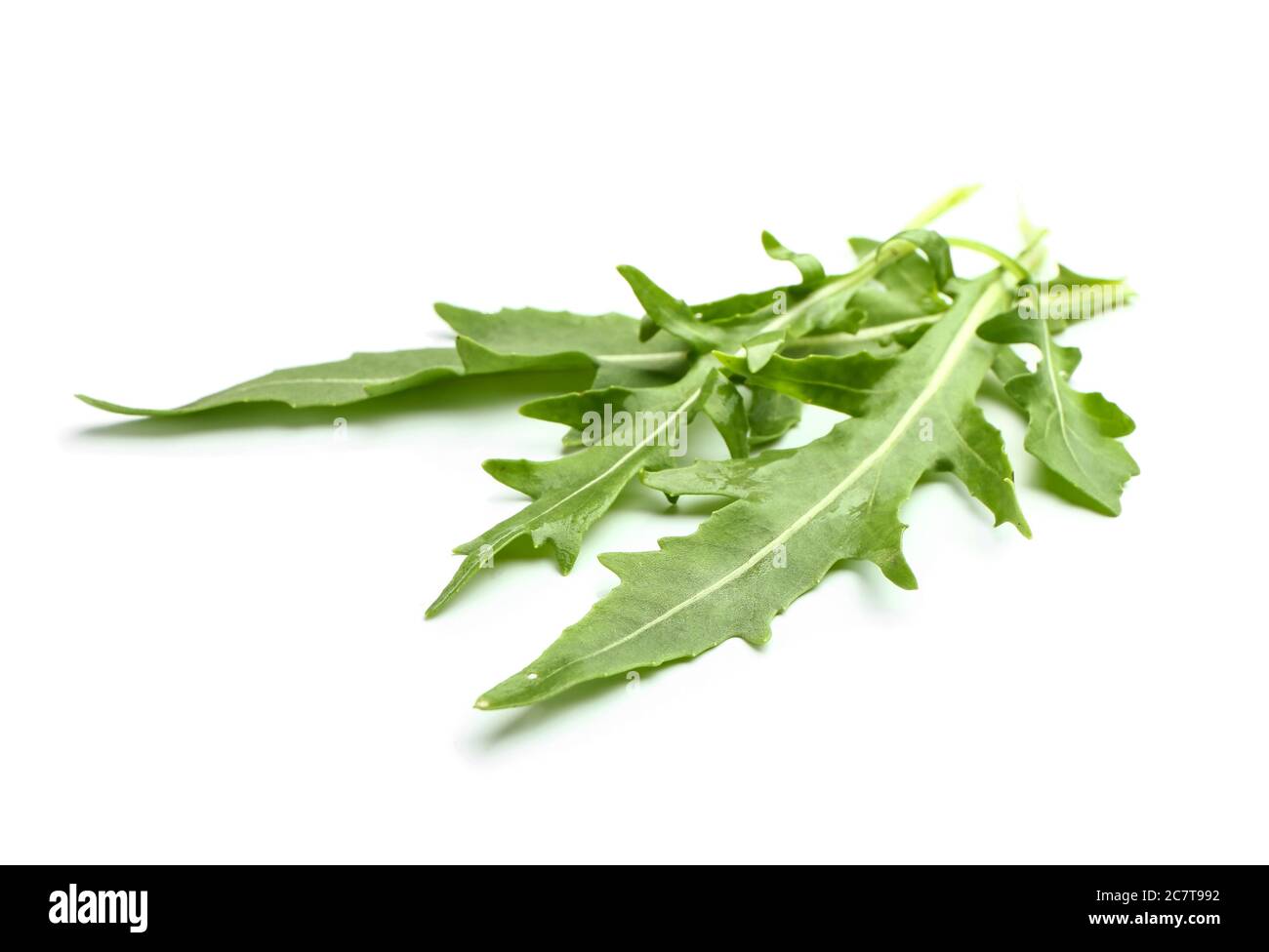 Fresh arugula on white background Stock Photo - Alamy
