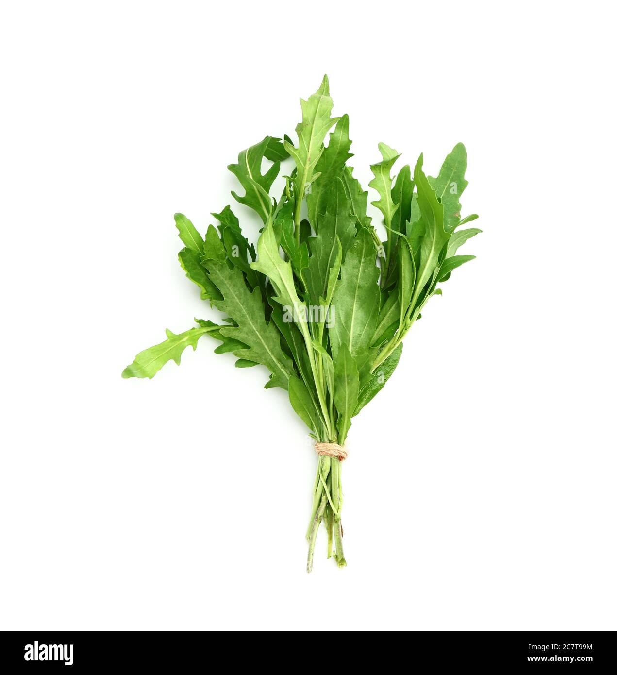 Fresh arugula on white background Stock Photo - Alamy