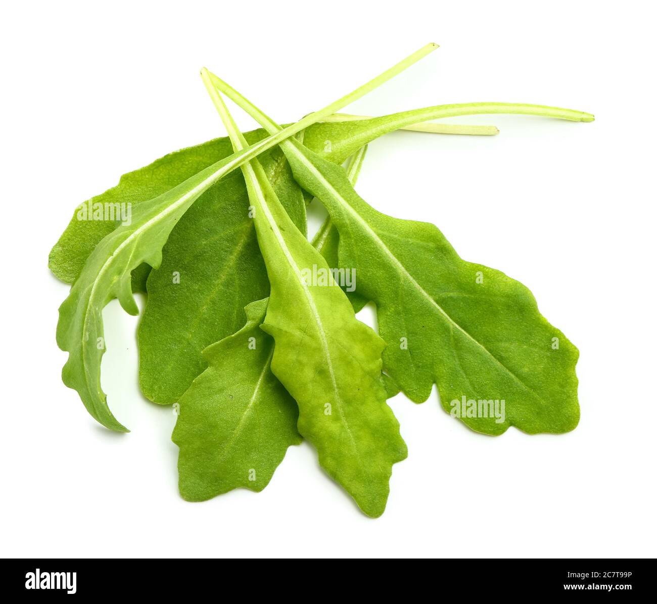 Fresh arugula on white background Stock Photo - Alamy