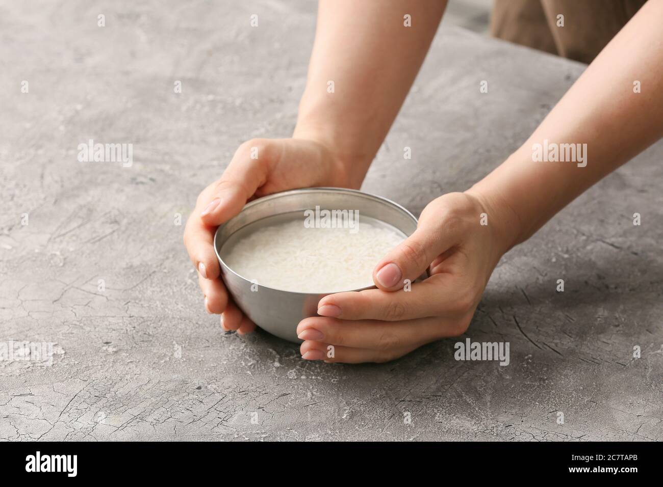 Rice soaking in water hi-res stock photography and images - Alamy