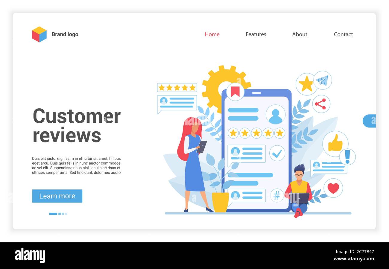 Leaving feedback Stock Vector Images - Alamy