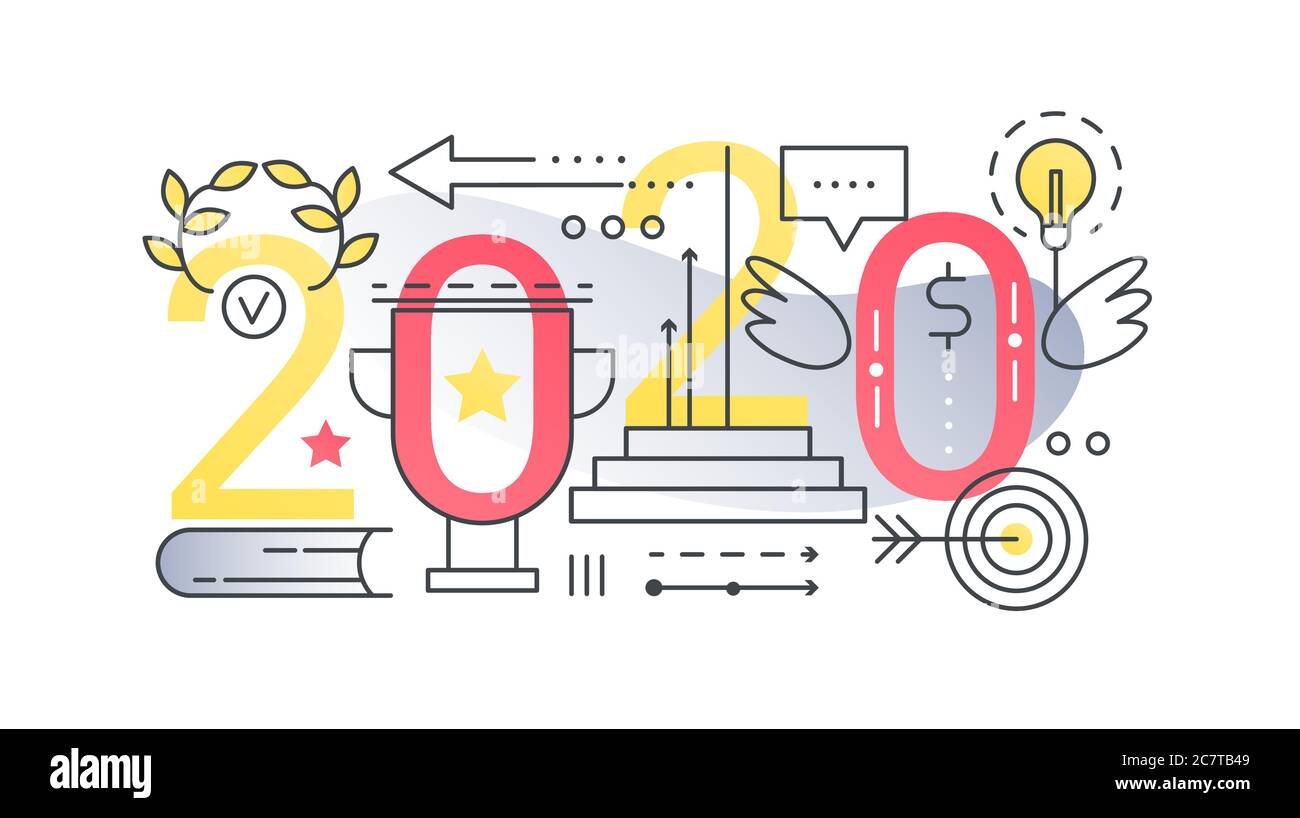 Success thin line vector illustration for website interface design ...