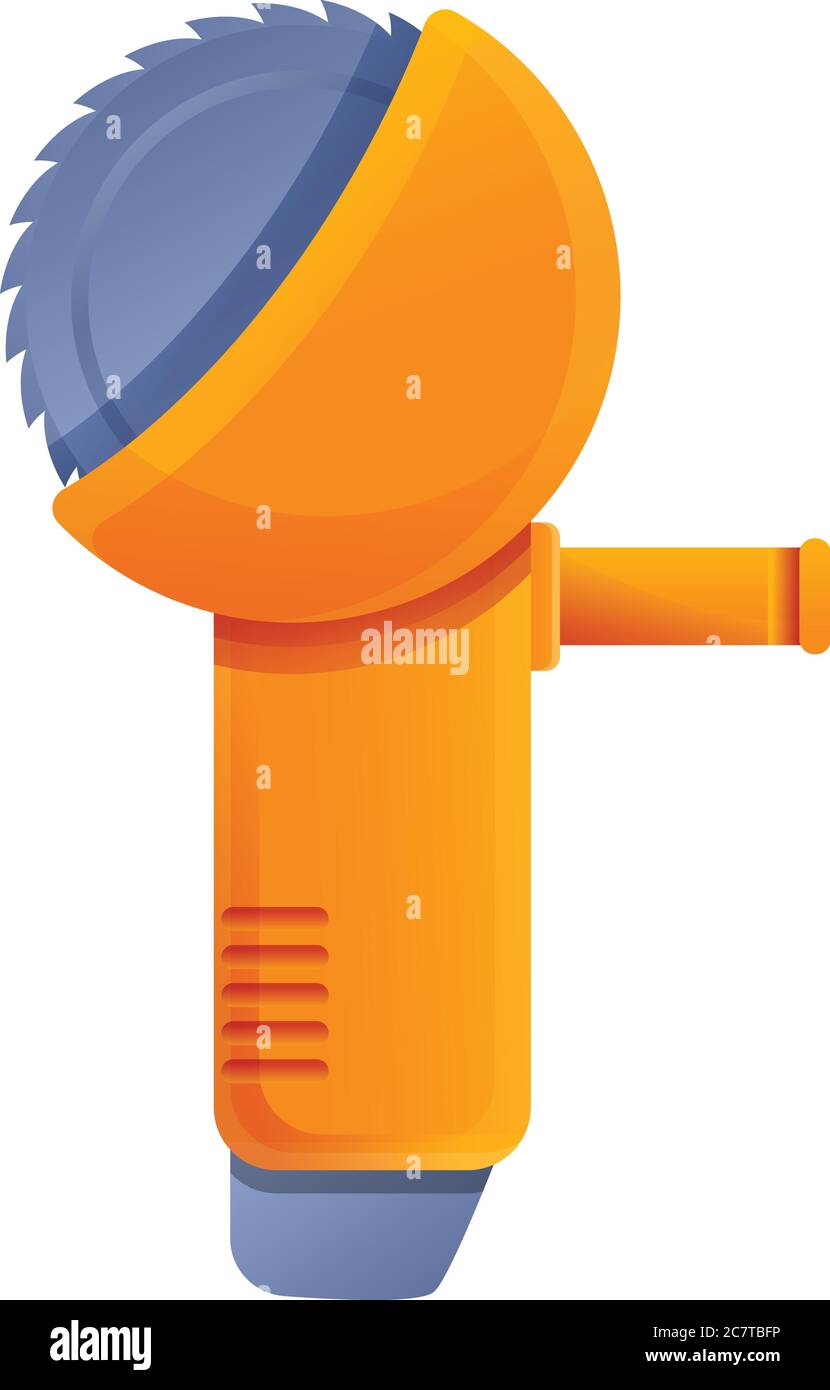 Carpenter angle grinder icon. Cartoon of carpenter angle grinder vector ...