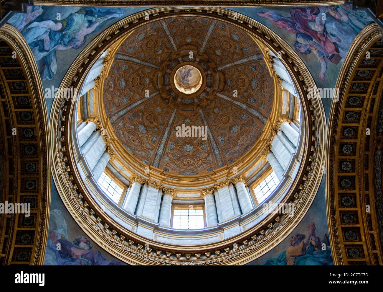 Inside a Church under a Dome Stock Photo - Alamy