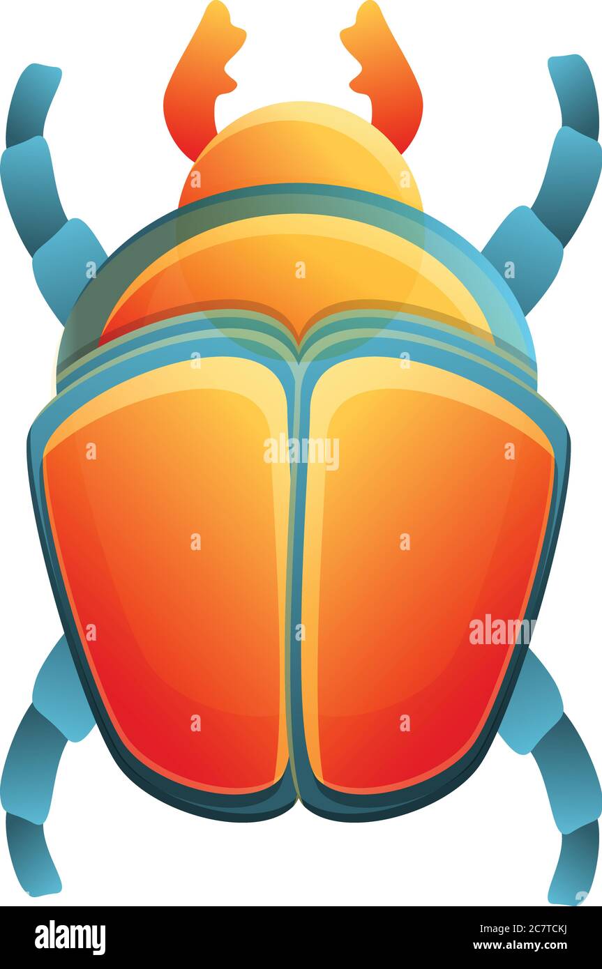 Pharaoh scarab beetle icon. Cartoon of pharaoh scarab beetle vector ...