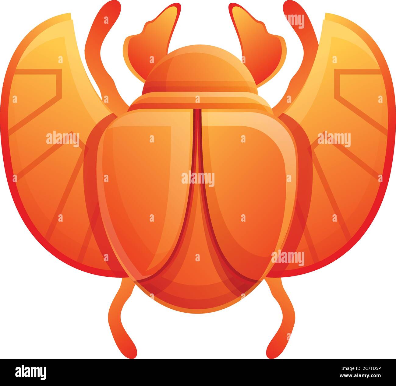 Sun scarab beetle icon. Cartoon of sun scarab beetle vector icon for ...