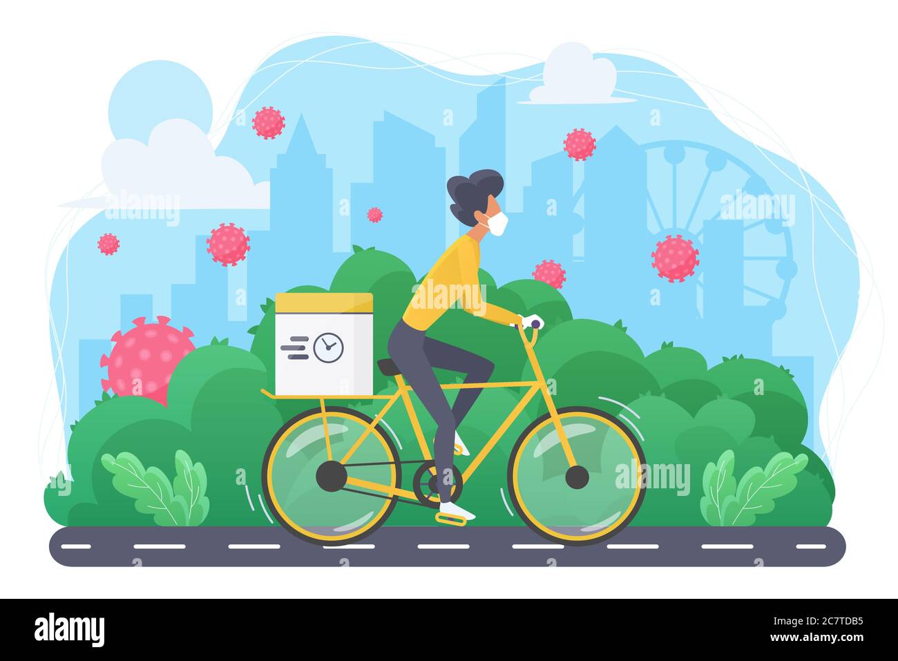 Man courier mask on Cut Out Stock Images & Pictures - Alamy