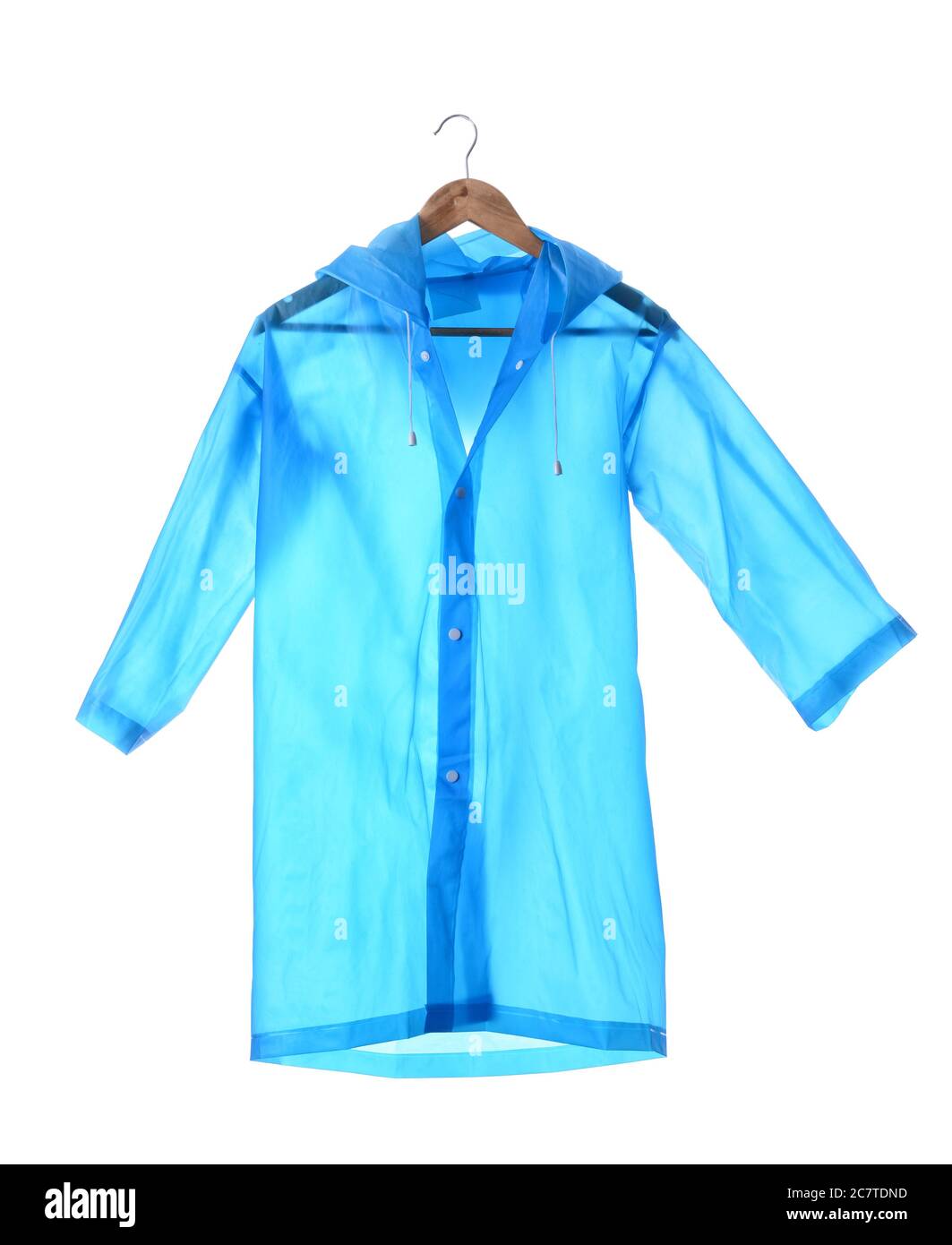 Stylish raincoat on white background Stock Photo - Alamy