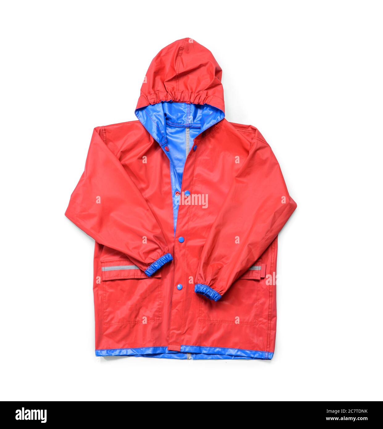 Stylish raincoat on white background Stock Photo - Alamy