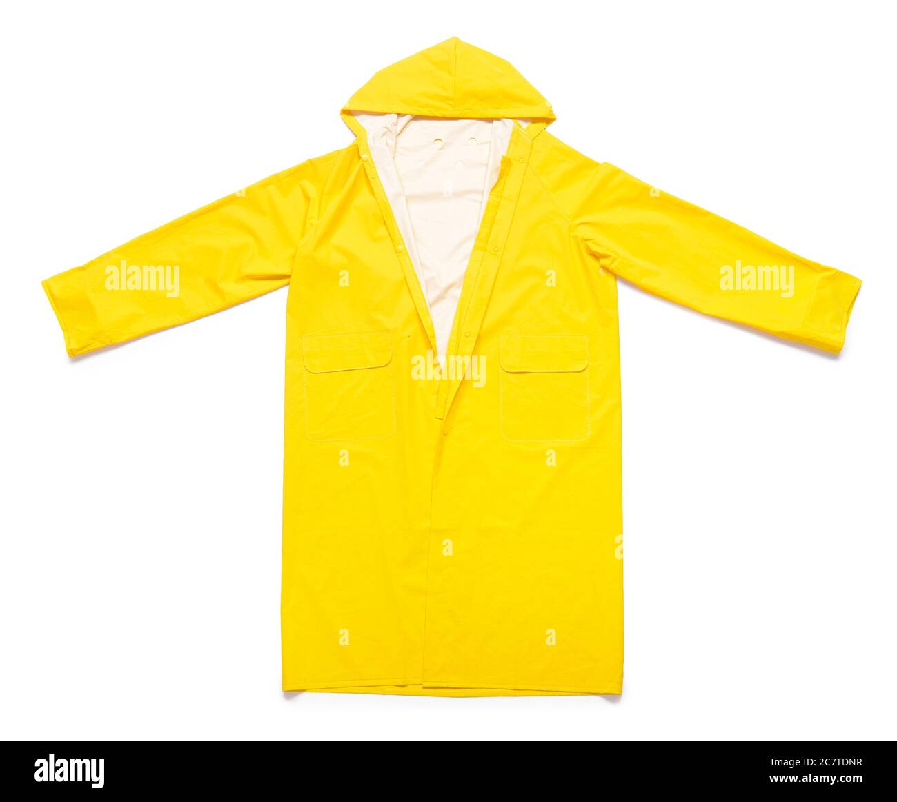 Stylish raincoat on white background Stock Photo - Alamy