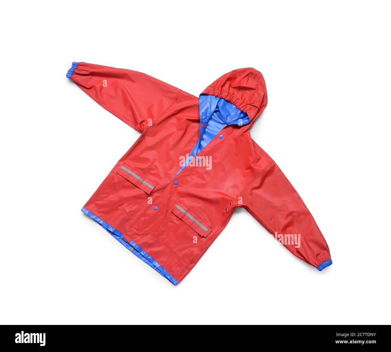 Stylish raincoat on white background Stock Photo - Alamy