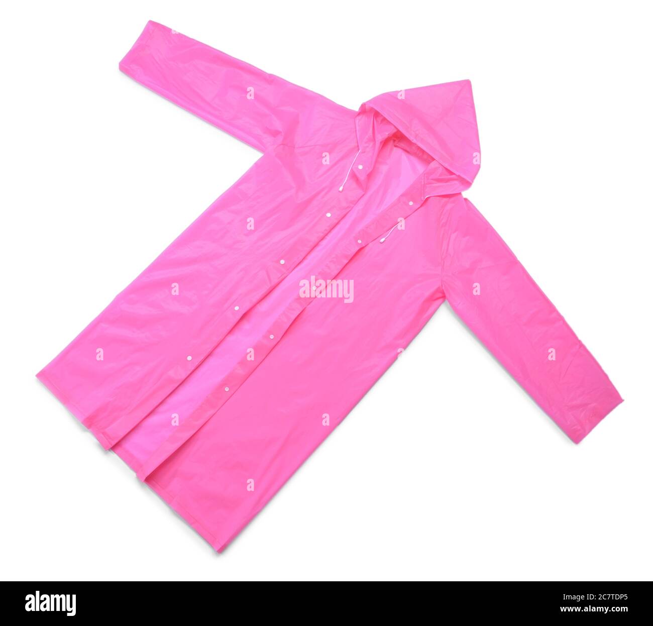 Stylish raincoat on white background Stock Photo - Alamy