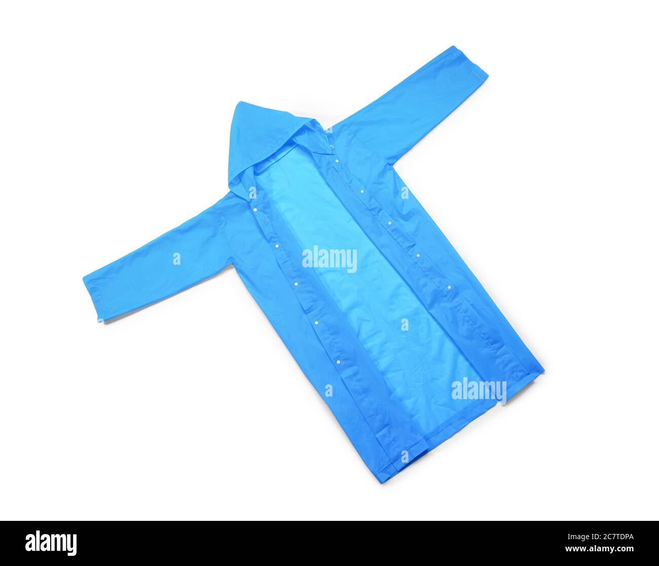 Stylish raincoat on white background Stock Photo - Alamy