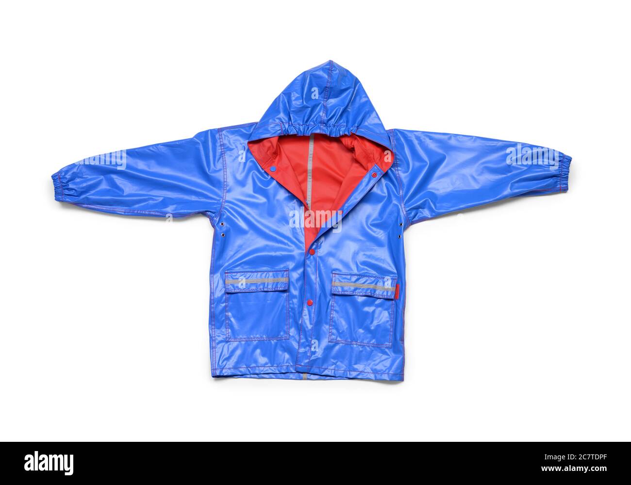 Stylish raincoat on white background Stock Photo - Alamy