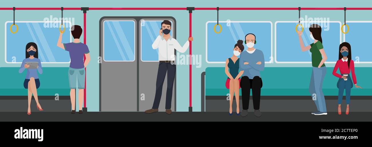 Passenger in medical mask Stock Vector Images - Alamy