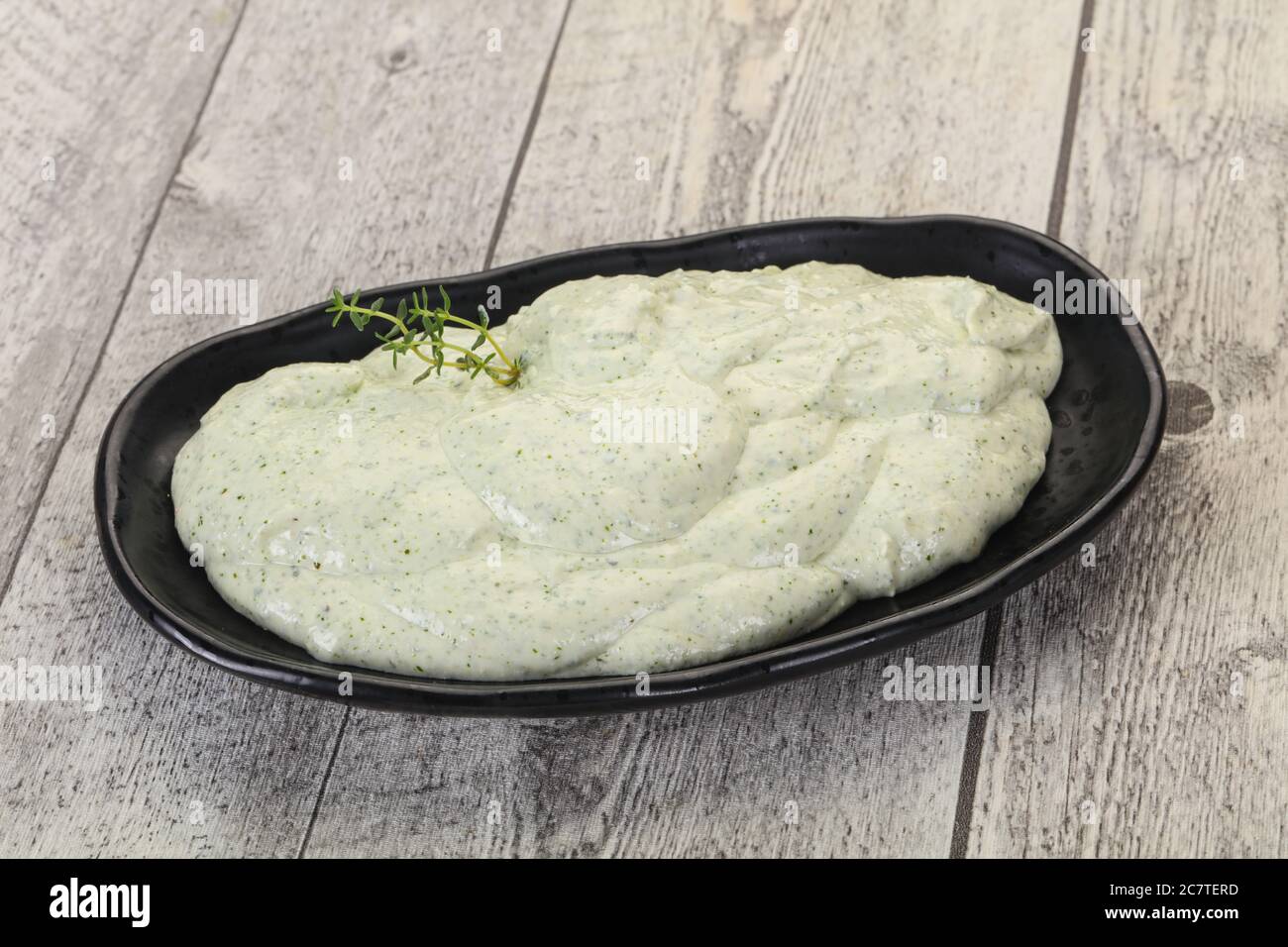 Cottage cream snack with herbs and garlic Stock Photo - Alamy