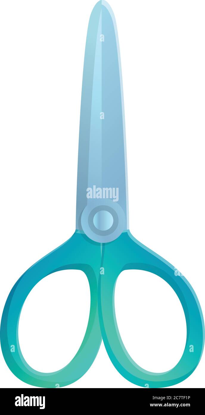 Textile scissors icon. Cartoon of textile scissors vector icon for web ...