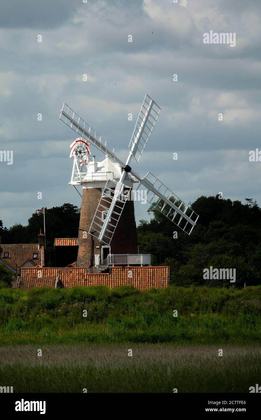 Cley Windmill converted to residential accommodation Stock Photo - Alamy