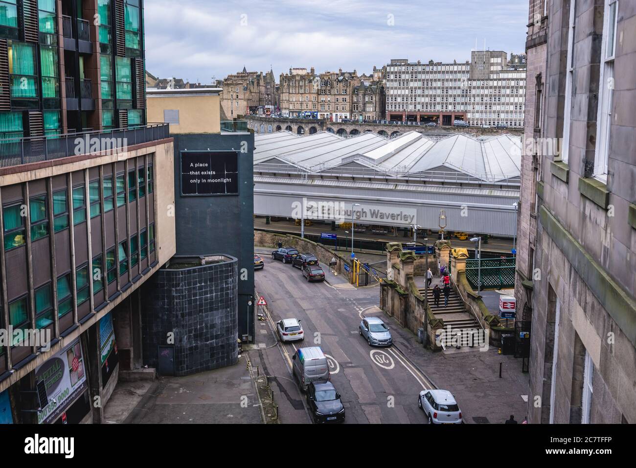 Waverley Station Edinburgh Calton Road High Resolution Stock ...