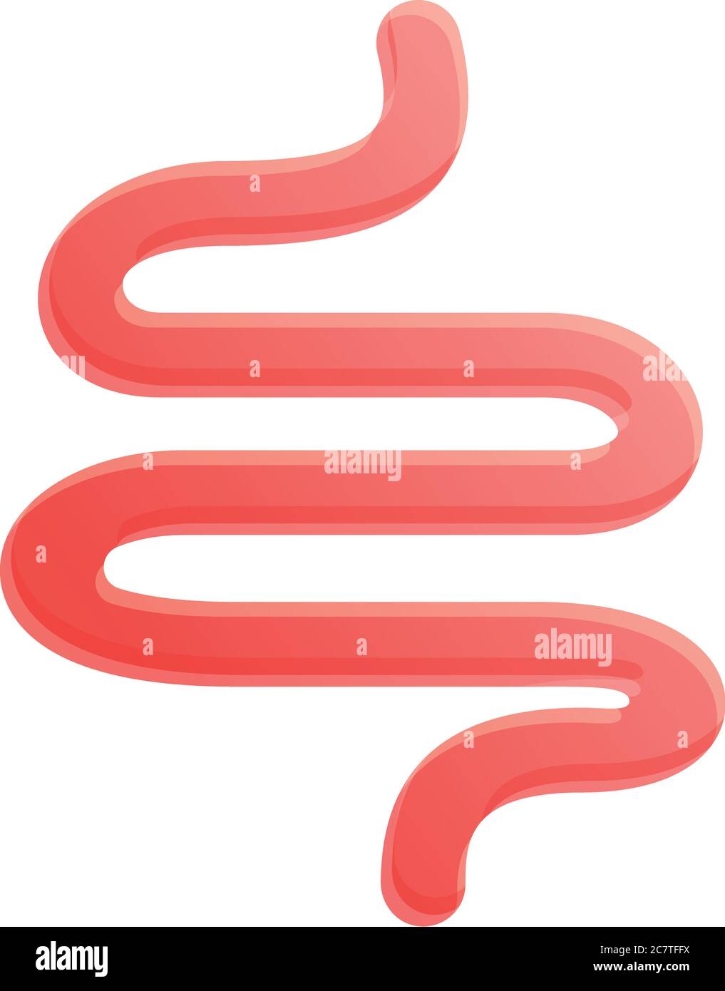 Small intestine icon. Cartoon of small intestine vector icon for web ...