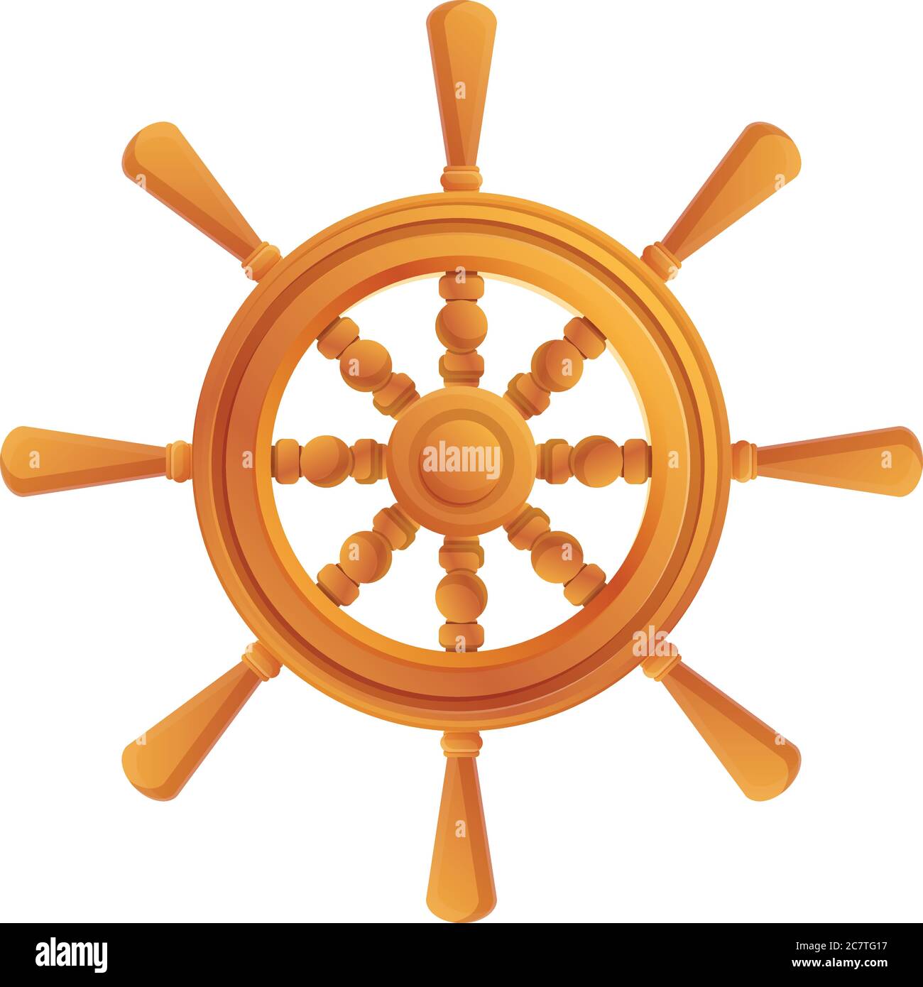 Cruise ship wheel icon. Cartoon of cruise ship wheel vector icon for ...