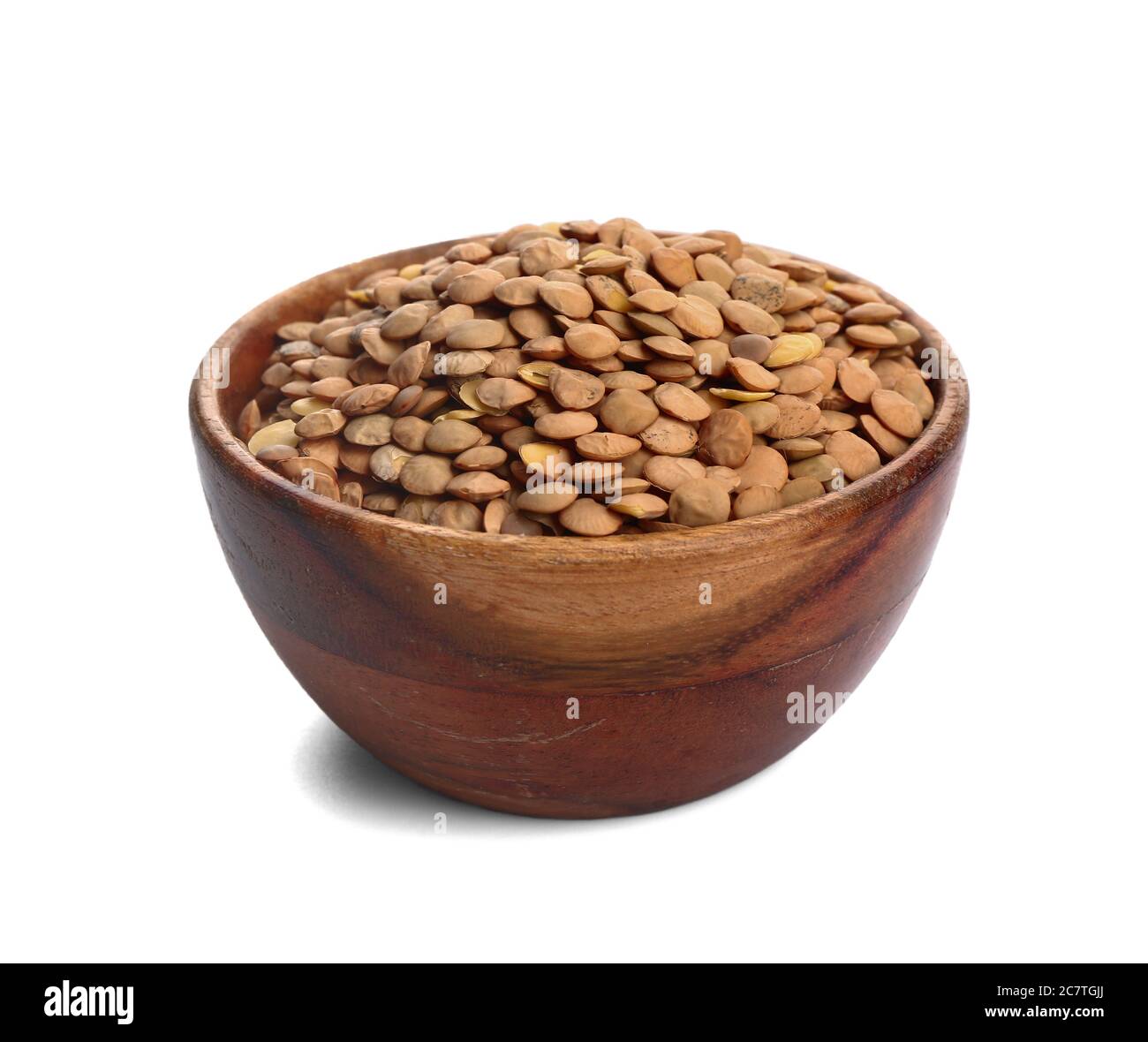 Bowl with raw lentils on white background Stock Photo - Alamy