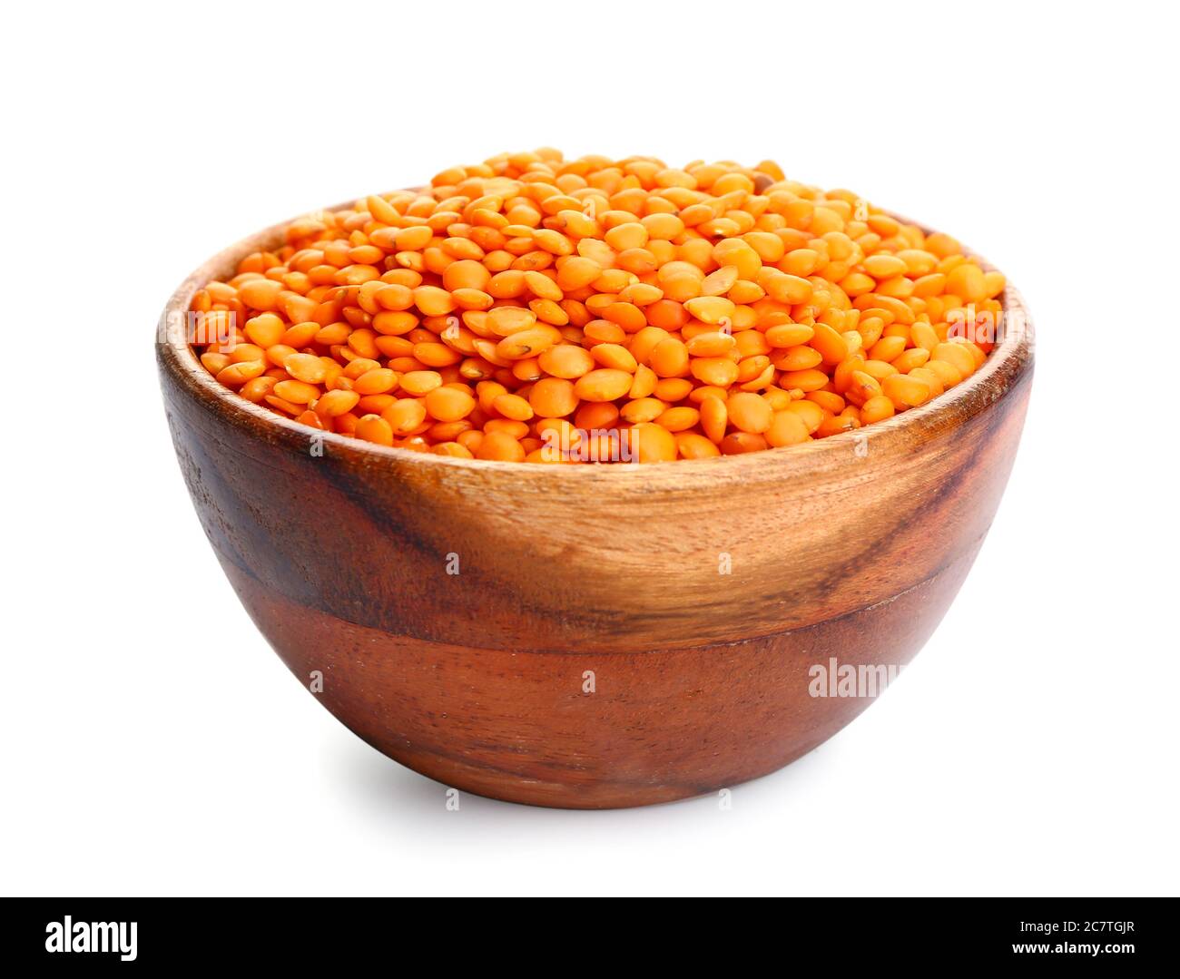 Bowl with raw lentils on white background Stock Photo - Alamy