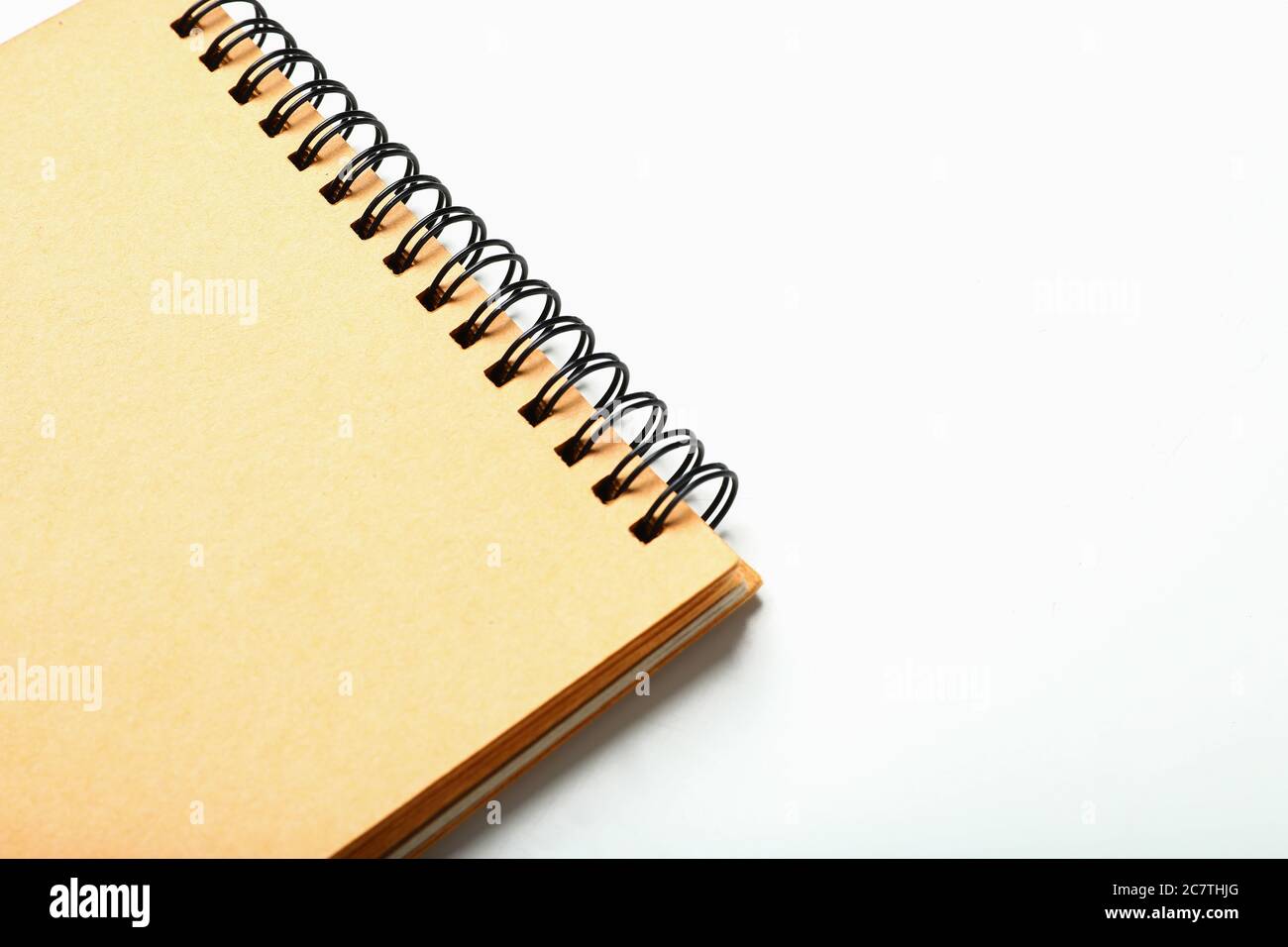 Stylish notebook on white background Stock Photo - Alamy