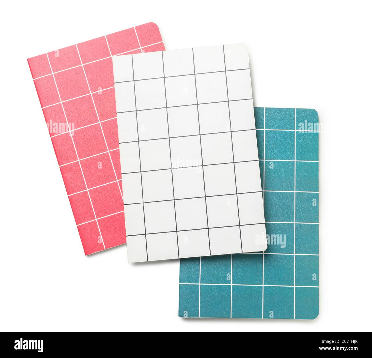 Stylish notebooks on white background Stock Photo - Alamy
