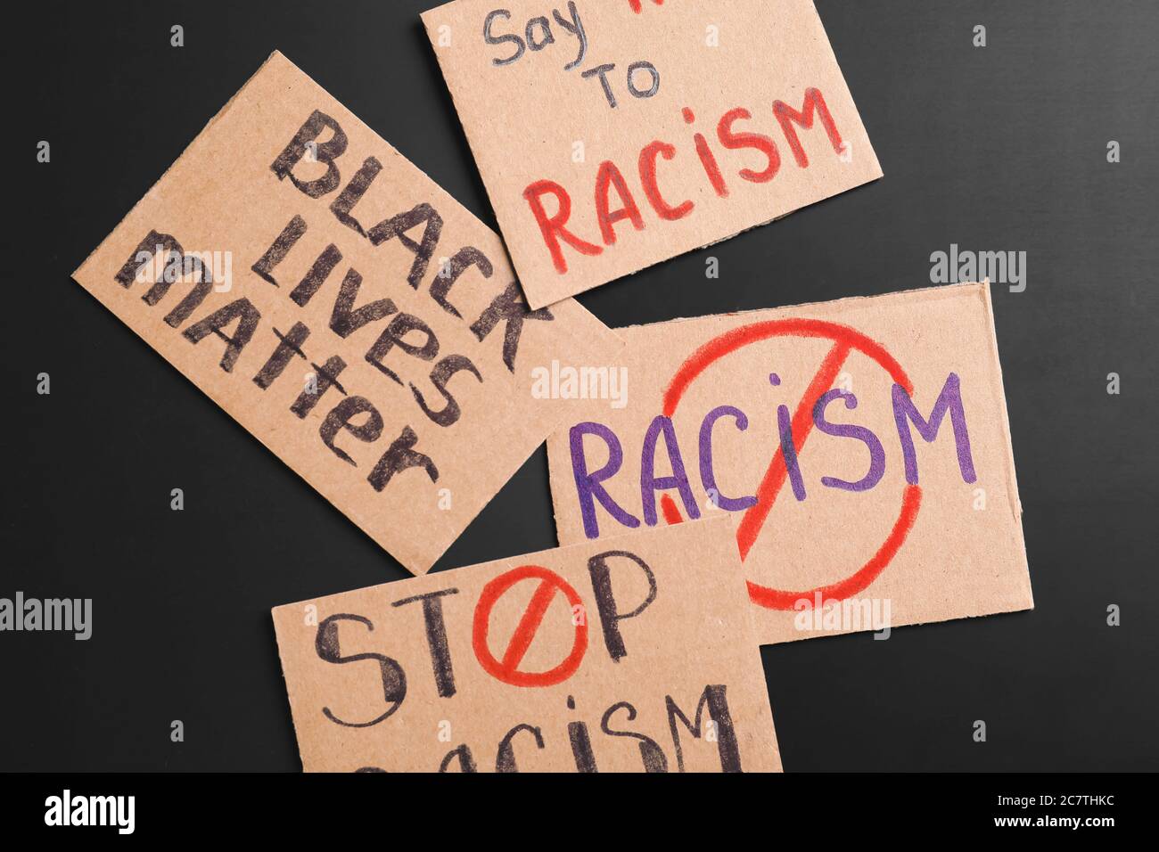 Cardboard placards hi-res stock photography and images - Alamy