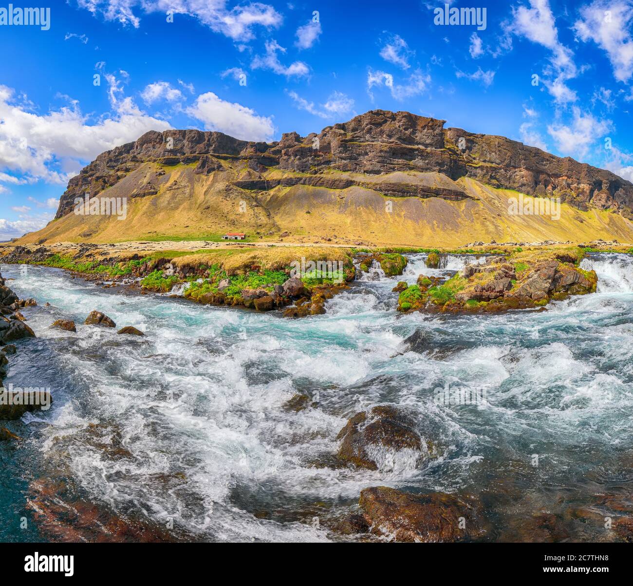 Fossalar, one of the gems of Skaftarhreppur. Small waterfall near ...