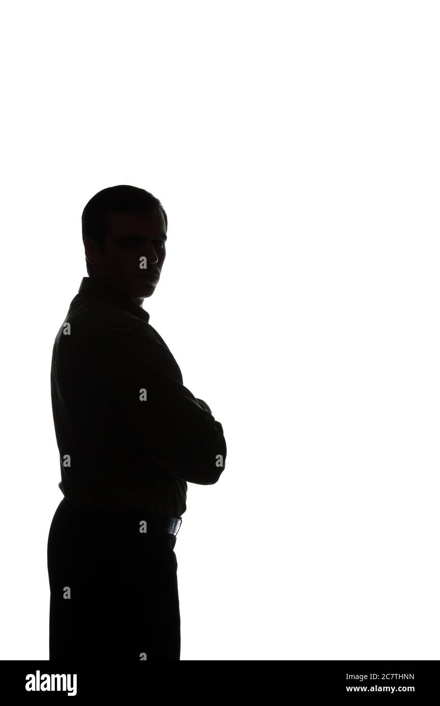 Man silhouette back view Cut Out Stock Images & Pictures - Alamy