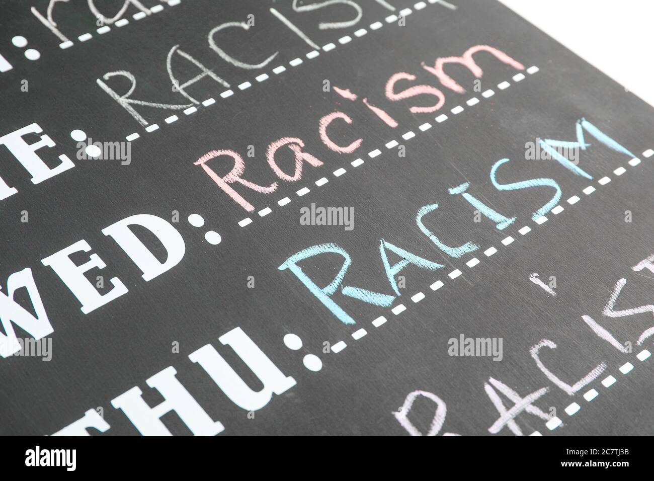 Chalkboard with word RACISM, closeup Stock Photo - Alamy