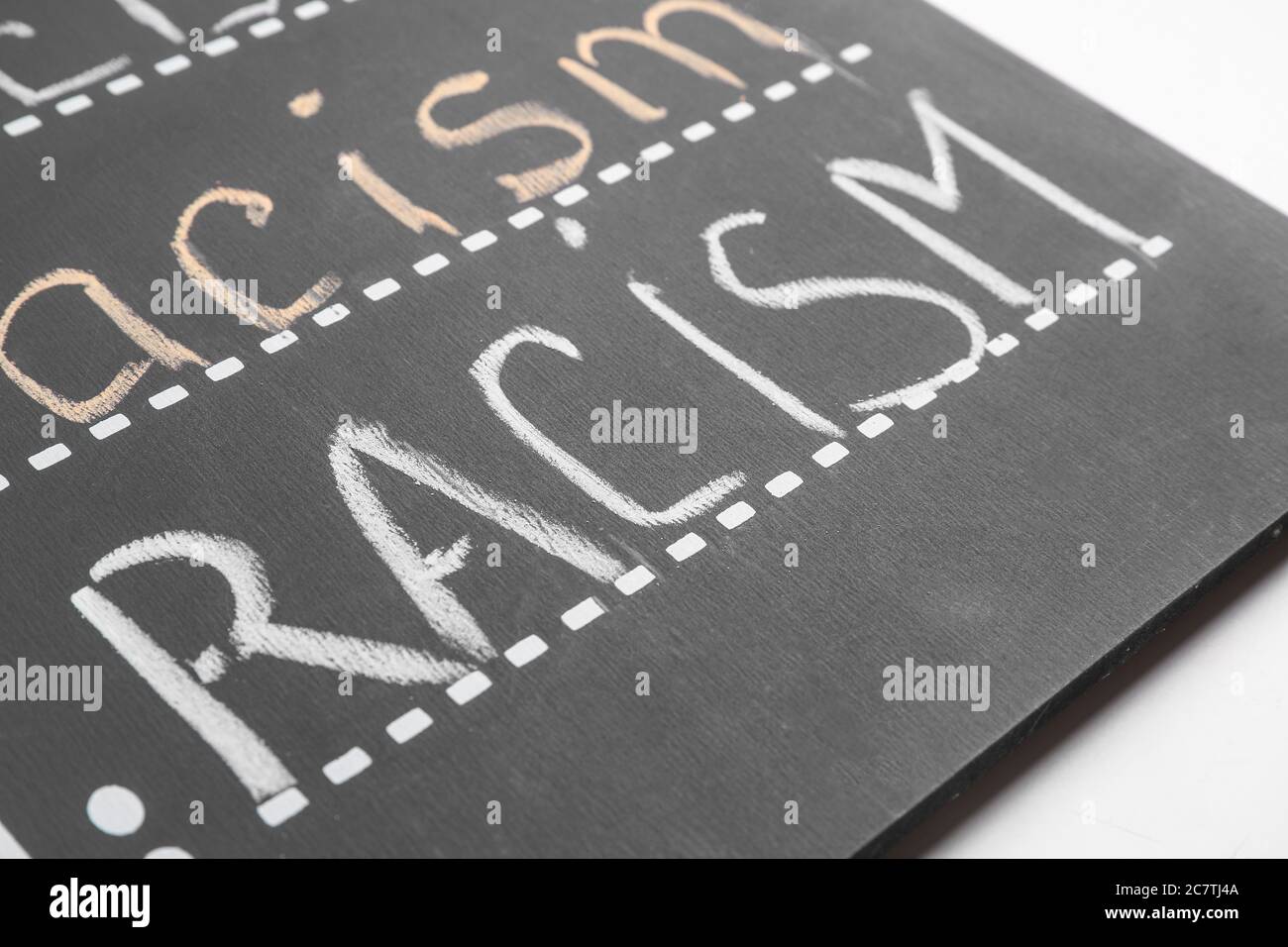 Chalkboard with word RACISM, closeup Stock Photo - Alamy