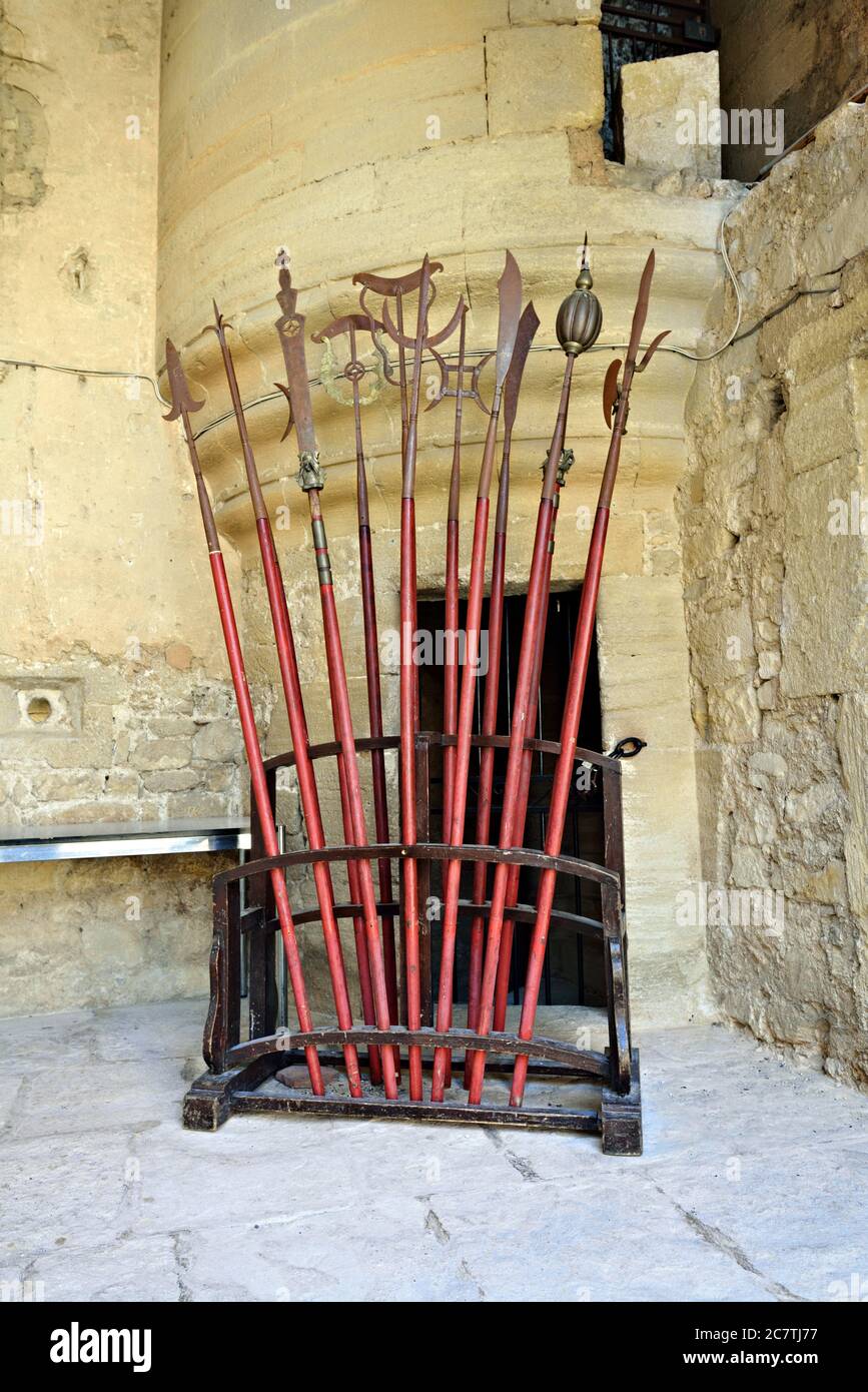 Medieval melee weapon - the halberd, peak, spear and another in the ...