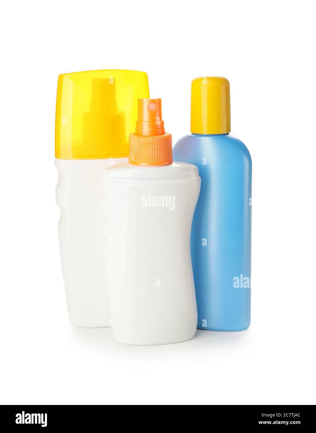 Sun protection set sunscreen Cut Out Stock Images & Pictures - Alamy