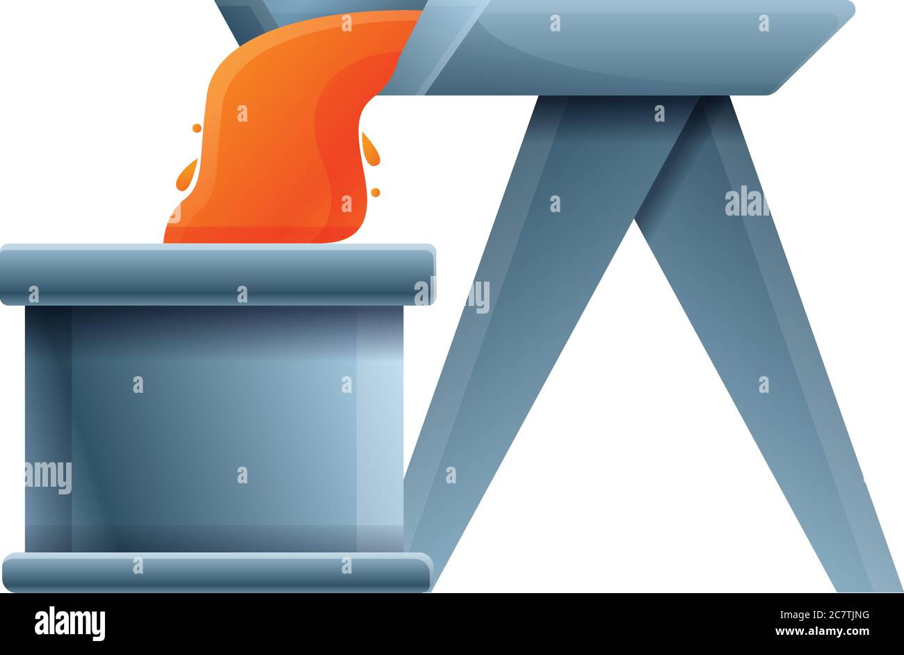 Metallurgy hot iron icon. Cartoon of metallurgy hot iron vector icon ...