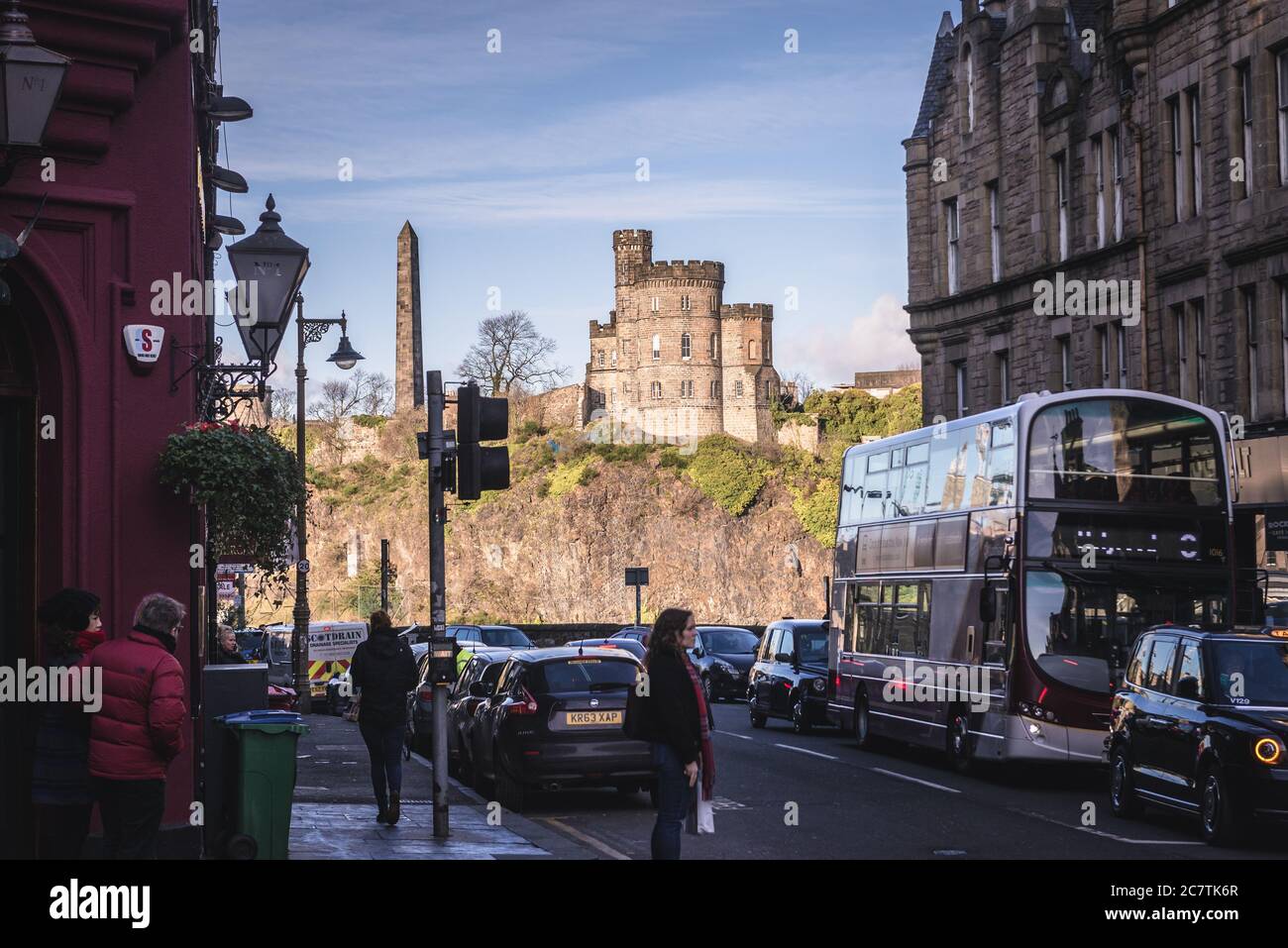 Jeffrey Street in Edinburgh, the capital of Scotland, part of United ...